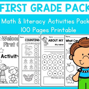 First Grade Worksheets Printable Math Worksheet Literacy Activities NO ...