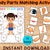 Body Parts Matching Game Bundle Activity Printable, Toddler Busy Book ...