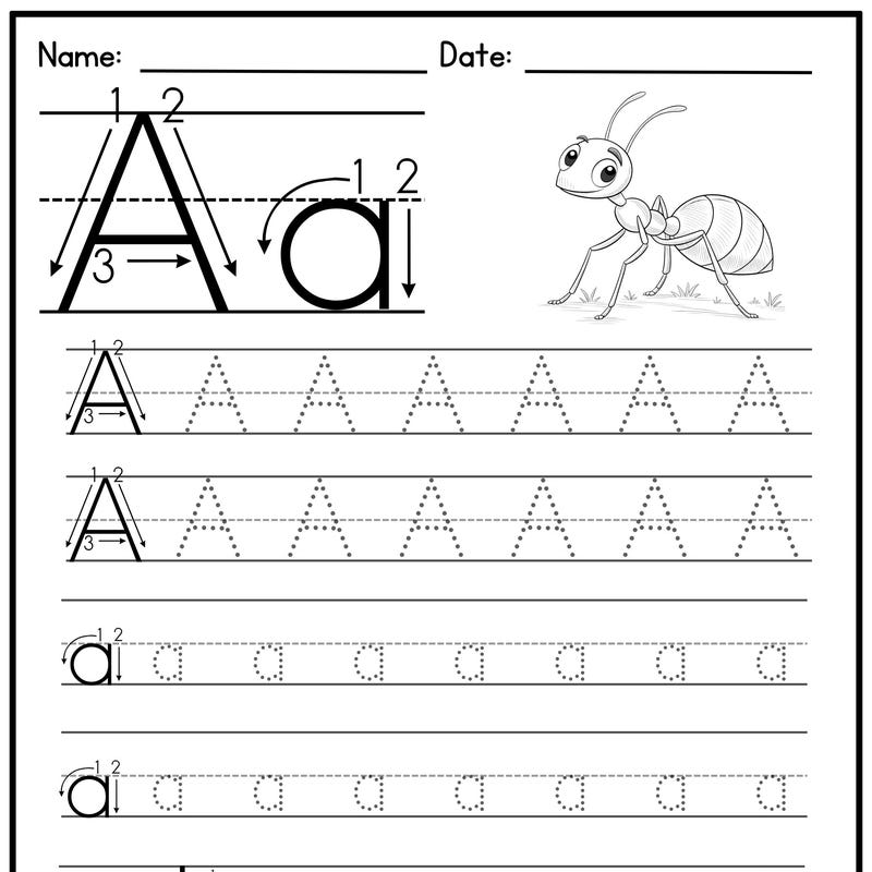 Tracable Letters for Kids - Etsy