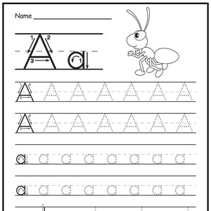 26 Printable Trace the Alphabet I Know My Letters Worksheets. Preschool ...