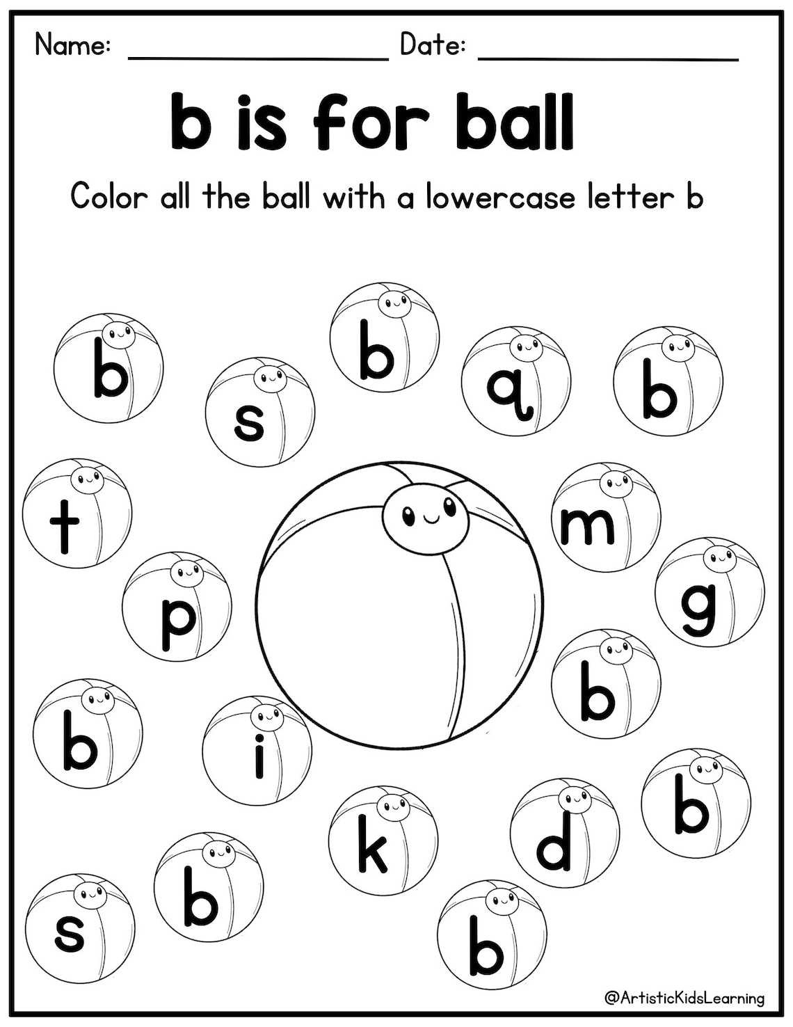 26 Printable Alphabet Lowercase Dab It Worksheets | Preschool-kdg ...
