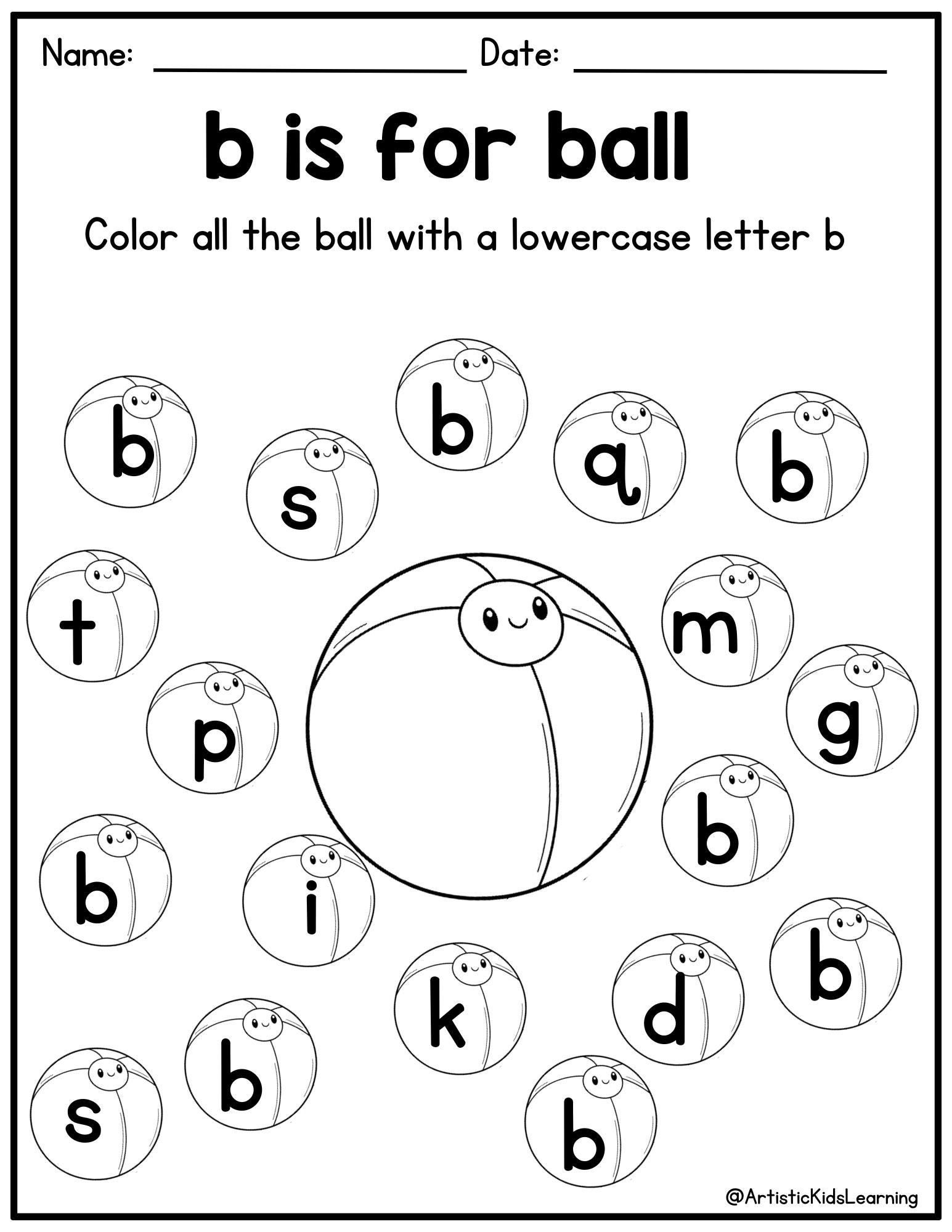 26 Printable Alphabet Lowercase Dab It Worksheets | Preschool-kdg ...