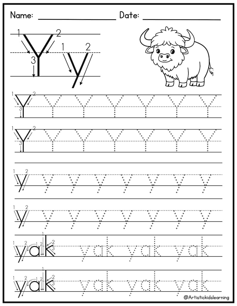 26 Printable Trace the Alphabet I Know My Letters Worksheets. Preschool ...