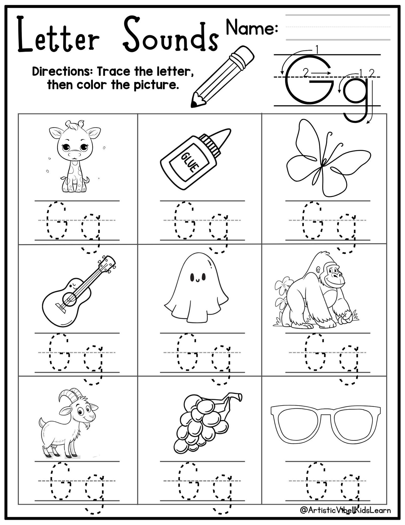 26 Printable Alphabet Letter Sounds Worksheets. Kindergarten ...