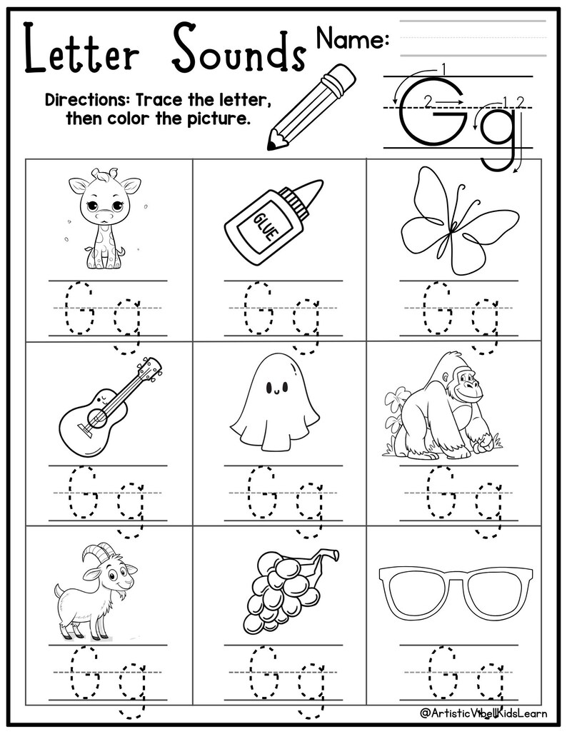 26 Printable Alphabet Letter Sounds Worksheets. Kindergarten ...