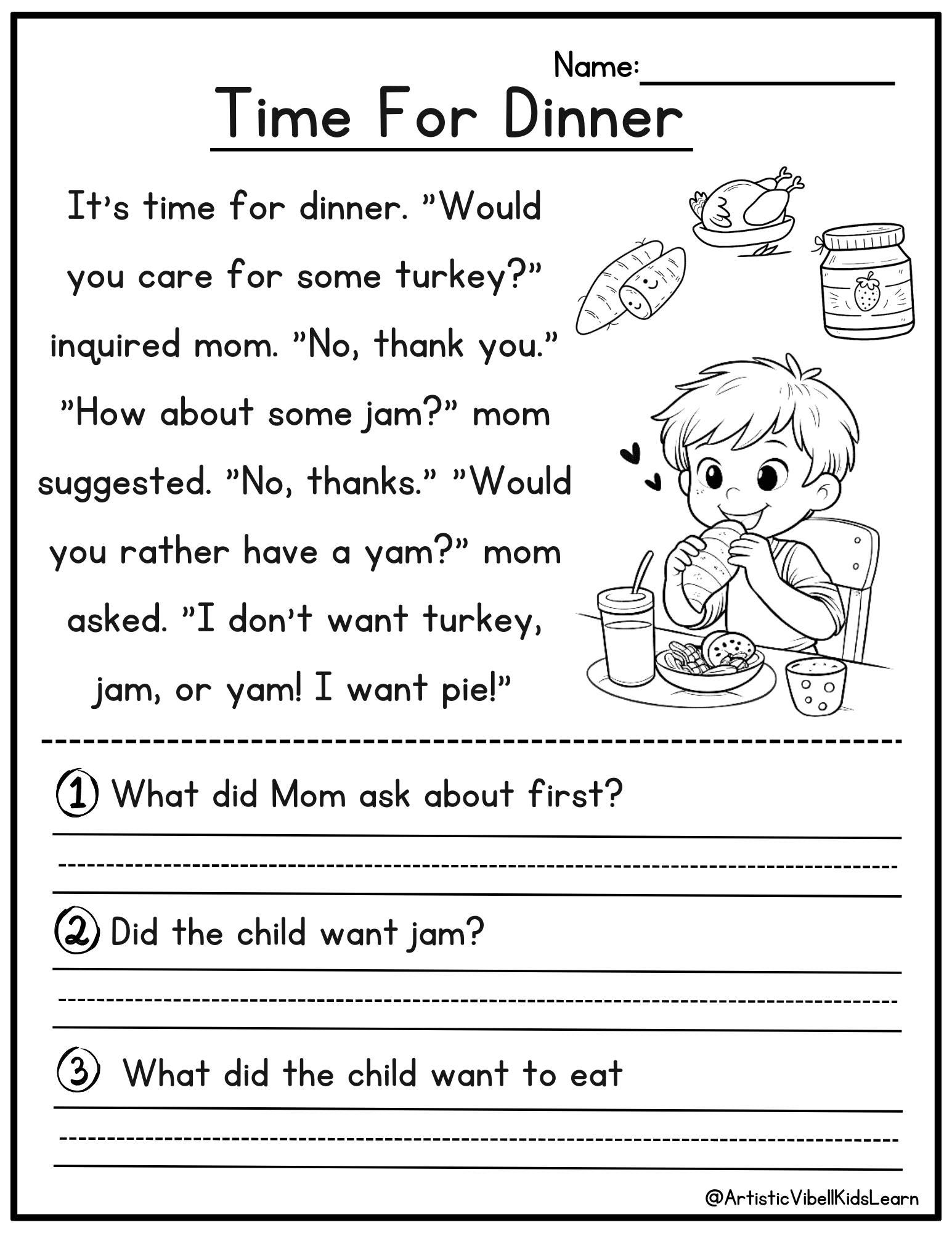100 First Grade Reading Comprehension Passages Worksheets - Sentences ...