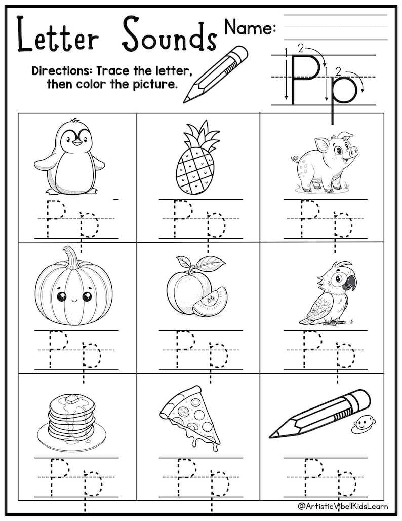 26 Printable Alphabet Letter Sounds Worksheets. Kindergarten ...