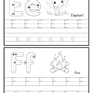 26 ABC Phonics Tracing Cards. Preschool Kindergarten Printable Activity ...