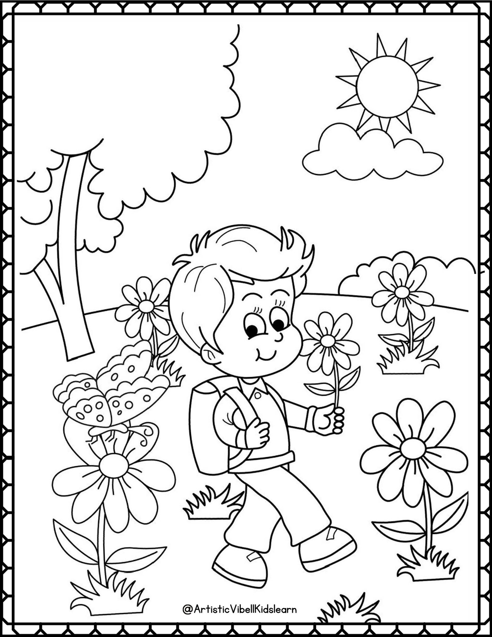 Kindergarten Spring Coloring Pages Coloring Book With Animal Pages ...