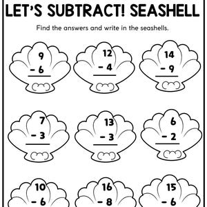 57 Math Worksheets Kindergarten-1st Grade. No Prep Addition and ...