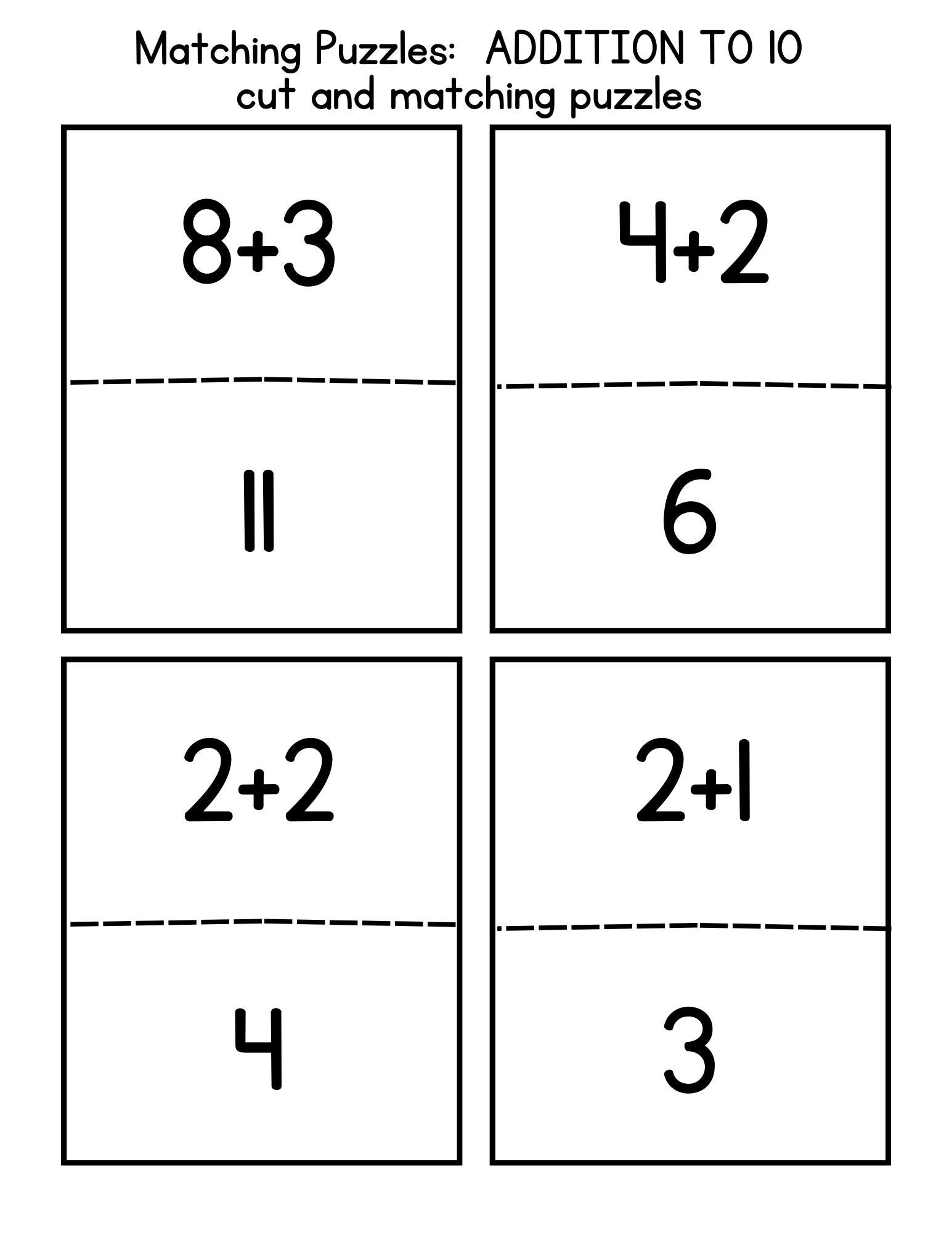 Addition - Subtraction Worksheets Practice Kindergarten & First Grade ...