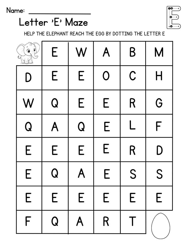 Alphabet Maze Worksheets A-Z Printable | Preschool & Kindergarten ...