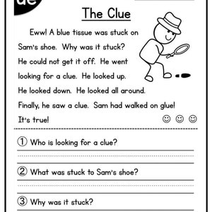 50 Kindergarten 1st Grade Reading Comprehension Passages Worksheets ...