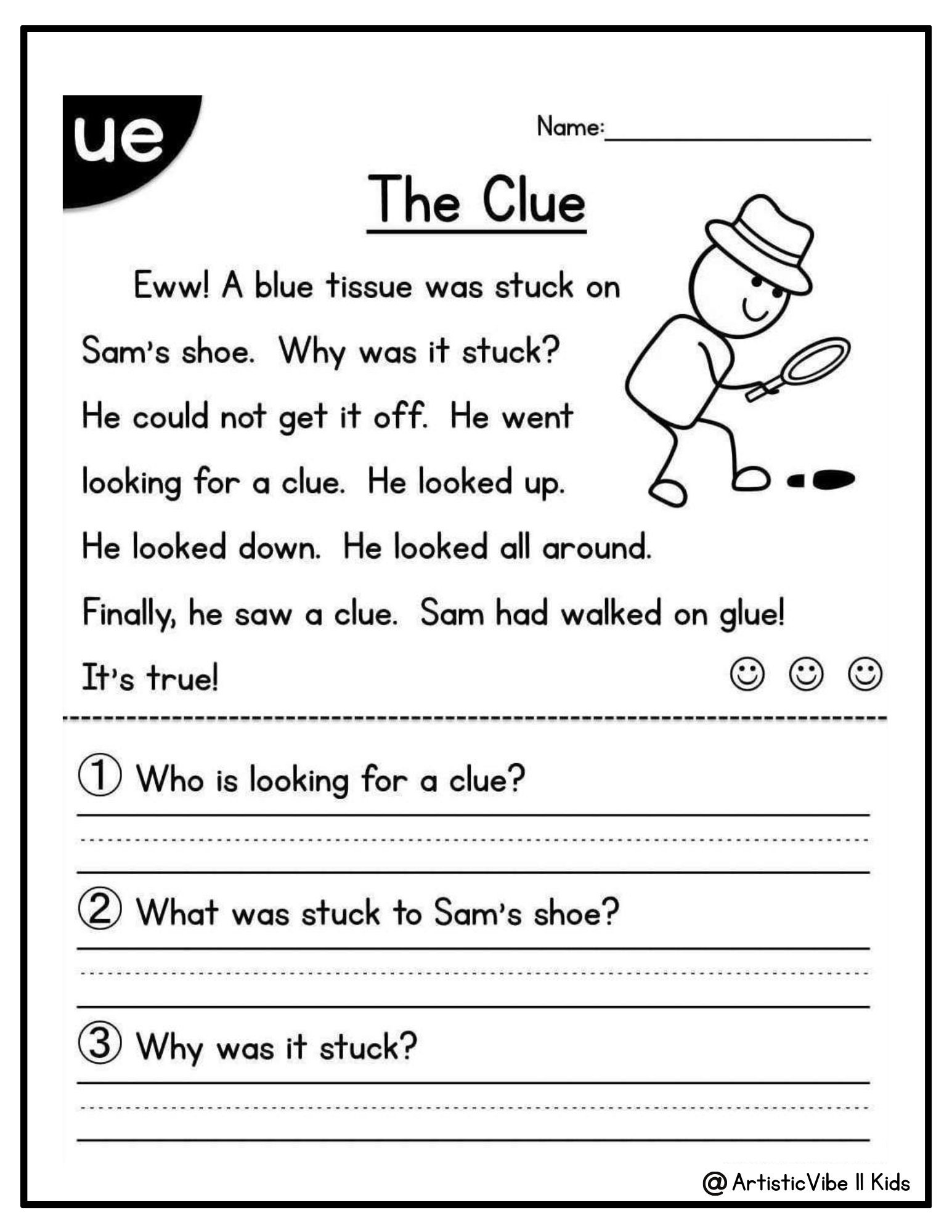50 Kindergarten 1st Grade Reading Comprehension Passages Worksheets ...
