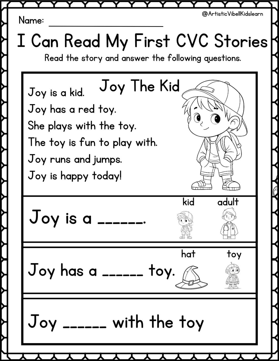 Cvc Word Fluency Worksheets 1st Grade Sentences Cvc Reading Printable ...