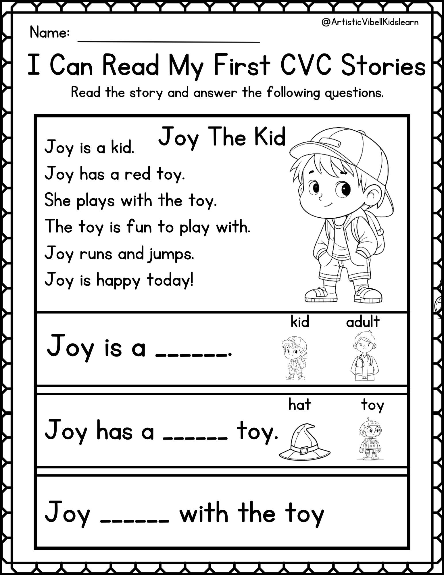 Cvc Word Fluency Worksheets 1st Grade Sentences Cvc Reading Printable ...