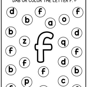 26 Printable Alphabet Lowercase Dab It Worksheets. Preschool-kdg ...