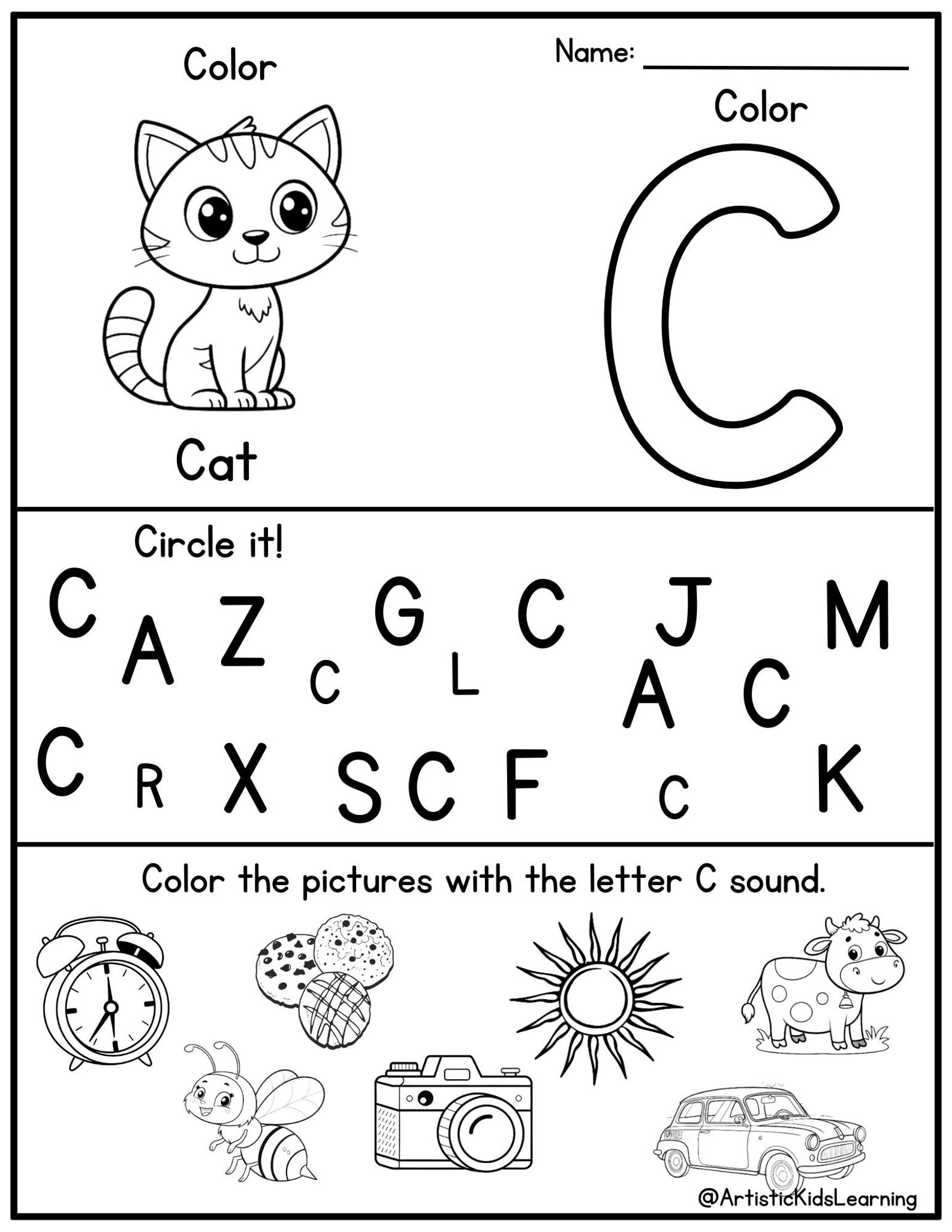 26 Printable Alphabet Letter Sounds Worksheets. Preschool-kindergarten ...