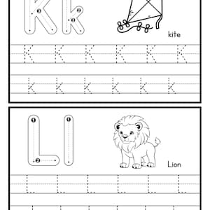 26 ABC Phonics Tracing Cards. Preschool Kindergarten Handwriting and ...