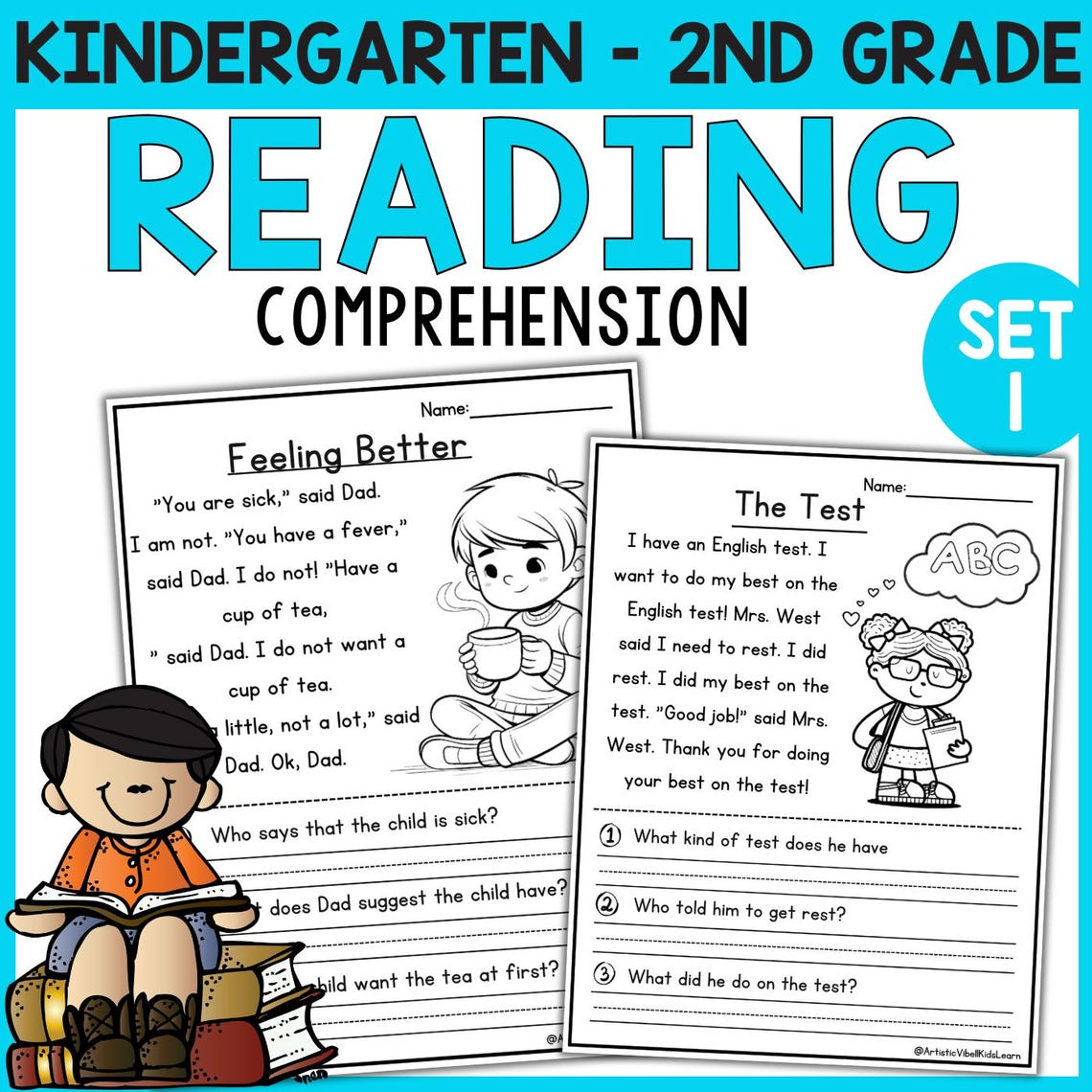 Kindergarten 1st Grade Reading Comprehension Passages Classroom ...