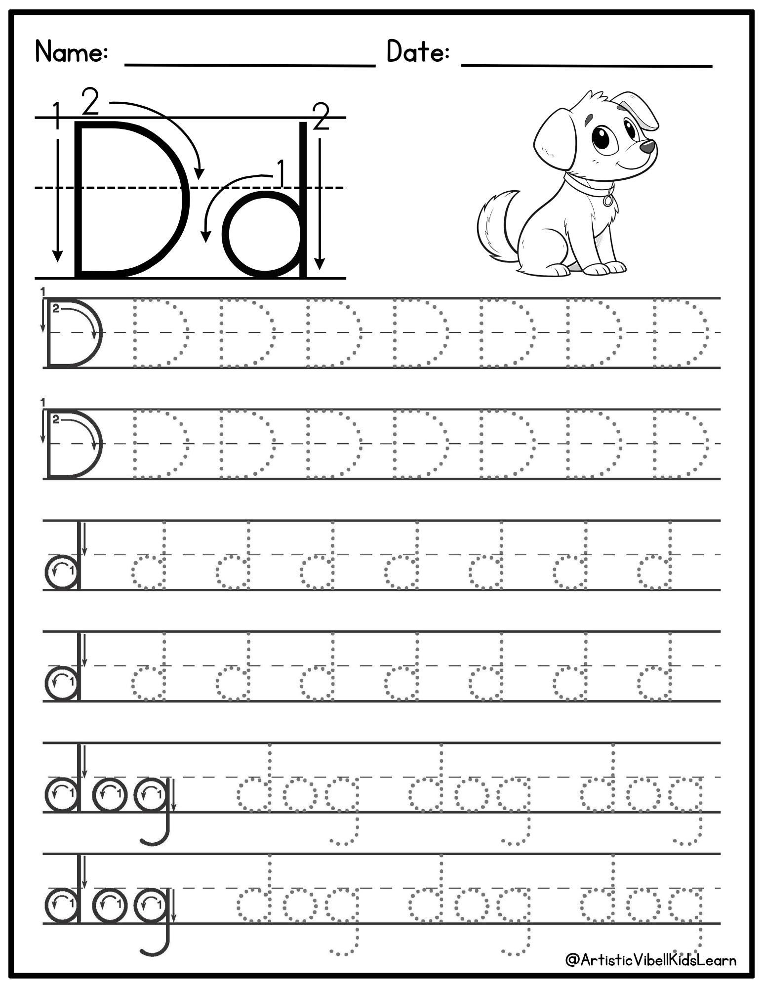 26 Printable Trace the Alphabet I Know My Letters Worksheets. Preschool ...