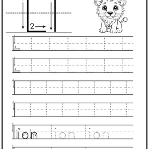 26 Printable Trace the Alphabet I Know My Letters Worksheets. Preschool ...