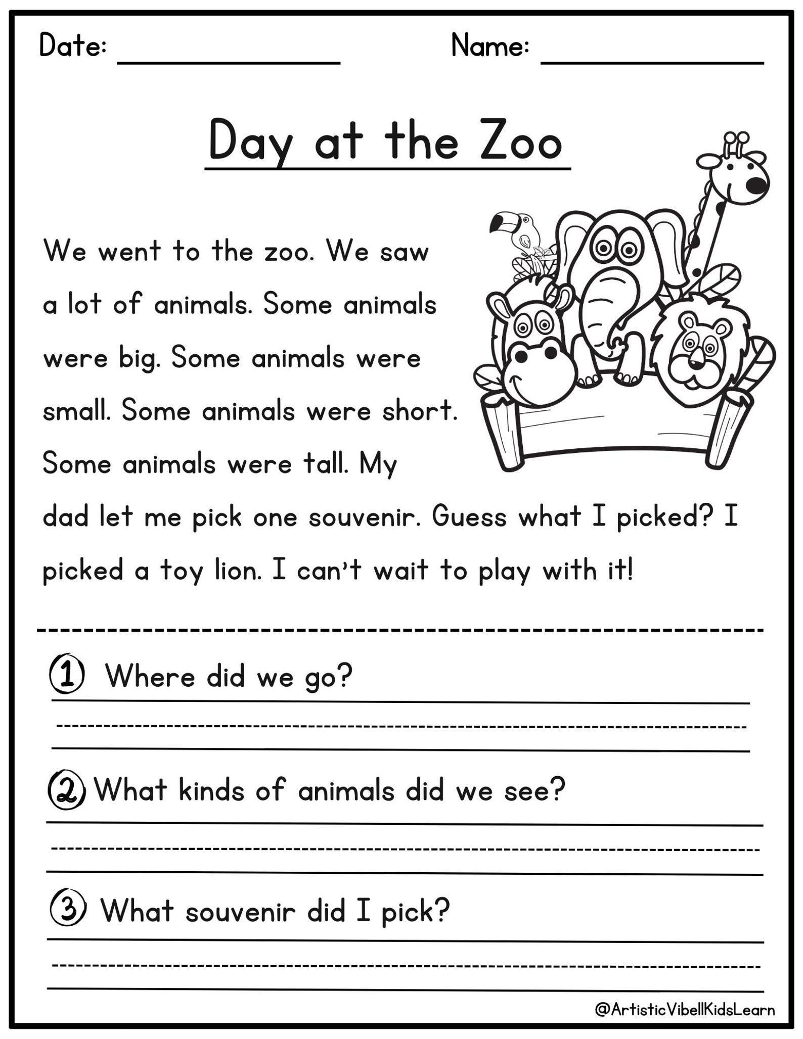 100 First Grade Reading Comprehension Passages Worksheets Sentences ...