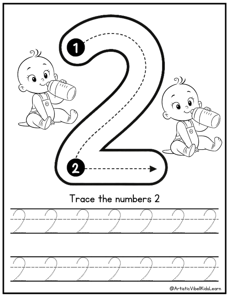 20 Number Tracing Worksheets, Traceable Numbers, Preschool Worksheets ...