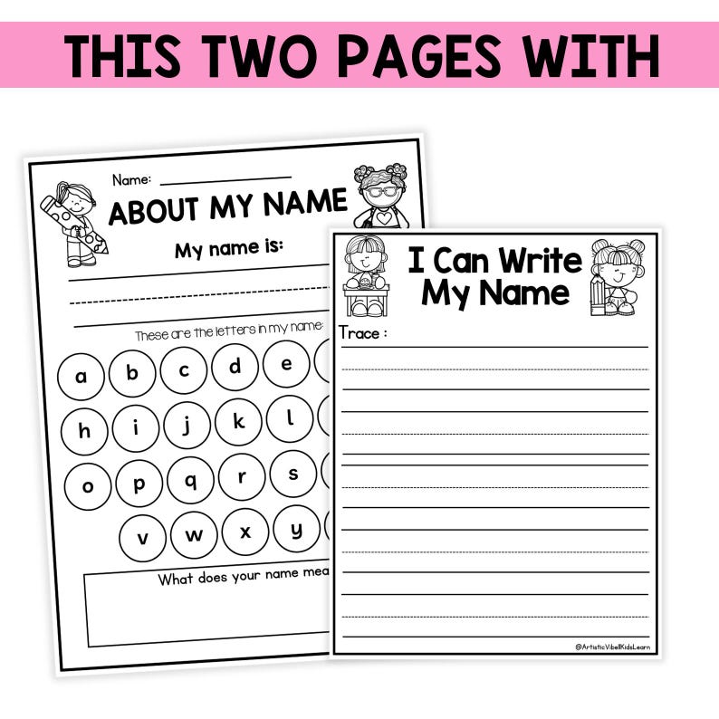 Name Tracing Custom Worksheet Name Trace Worksheet - DIGITAL FILE ...