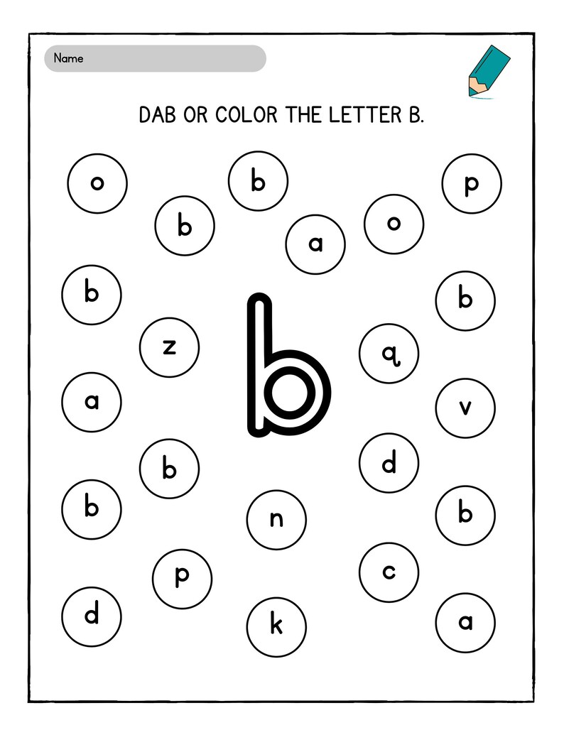 26 Fun Engaging Alphabet Learning Interactive Printable Alphabet Dab ...