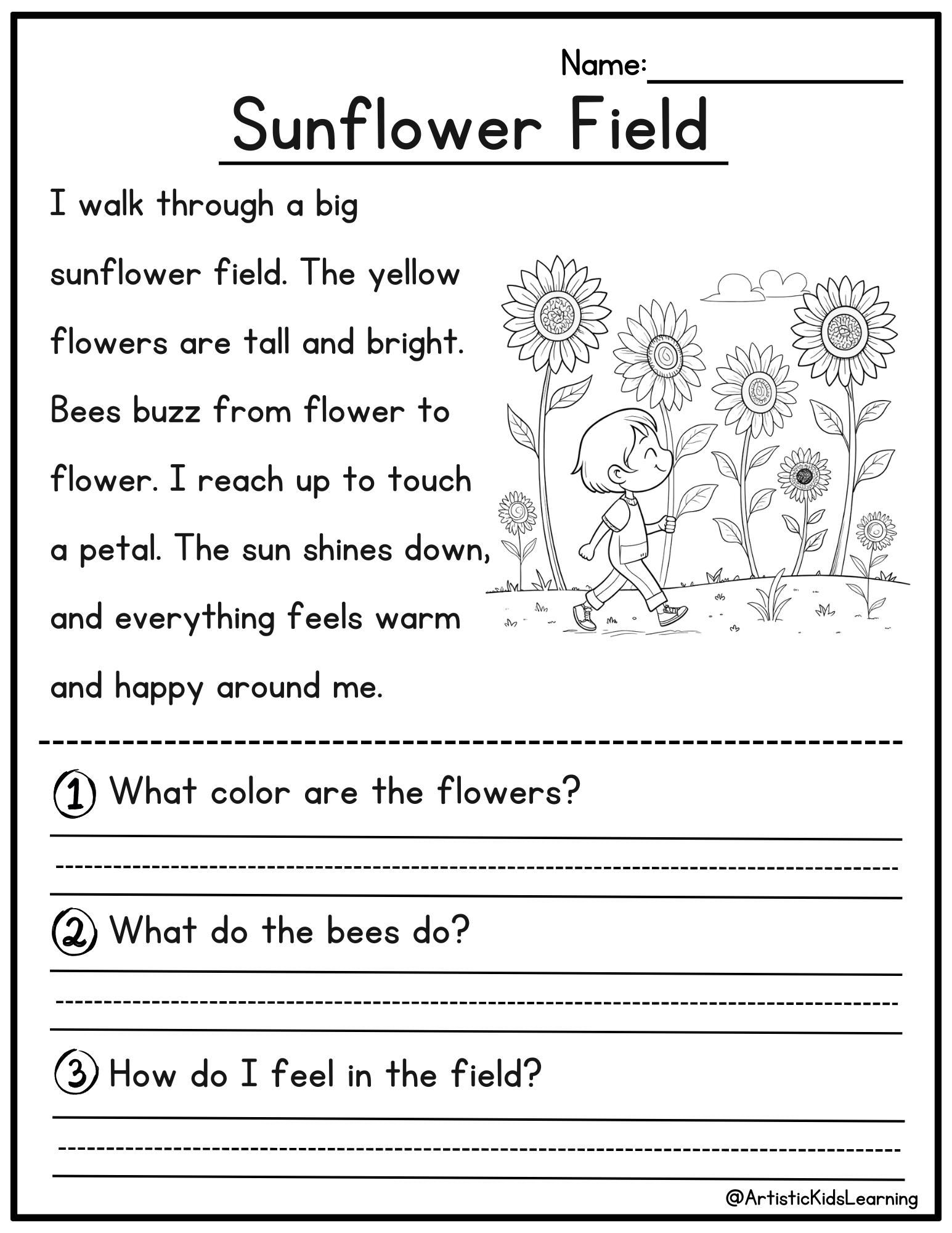 1st Grade Summer Reading Comprehension Passages Kindergarten Passages ...
