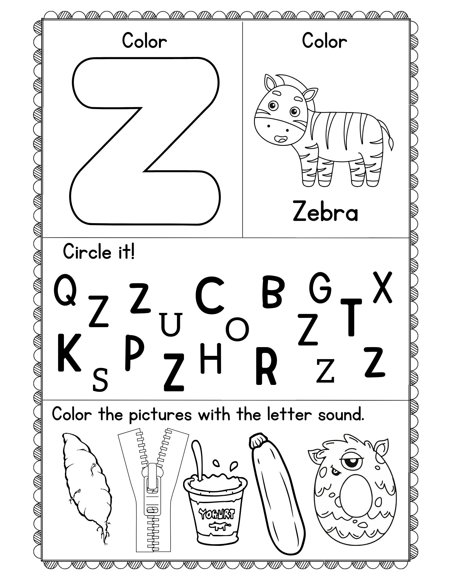Alphabet Letter Worksheets Letter Recognition Sounds & Tracing ...