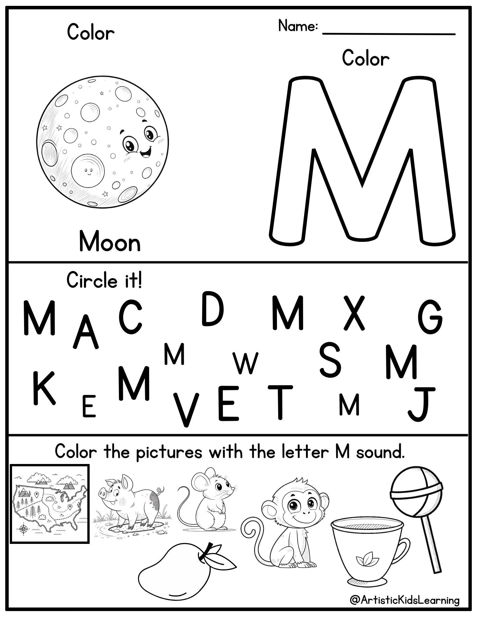 26 Printable Alphabet Letter Sounds Worksheets. Preschool-kindergarten ...