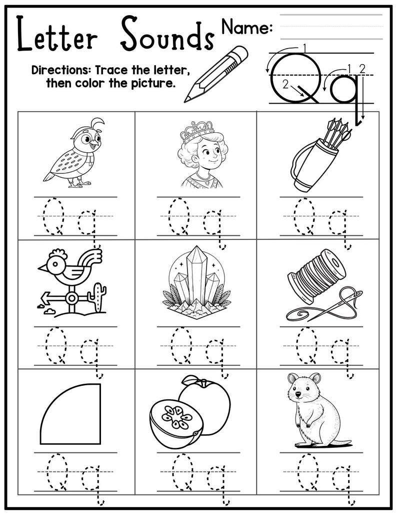 26 Printable Alphabet Letter Sounds Worksheets. Kindergarten ...