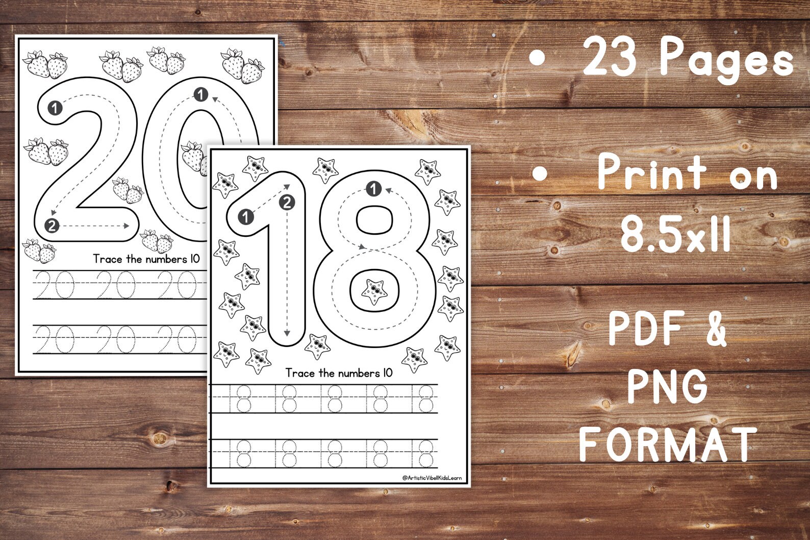 Preschool Numbers Tracing Worksheet 0-20 Printable Number Tracing ...