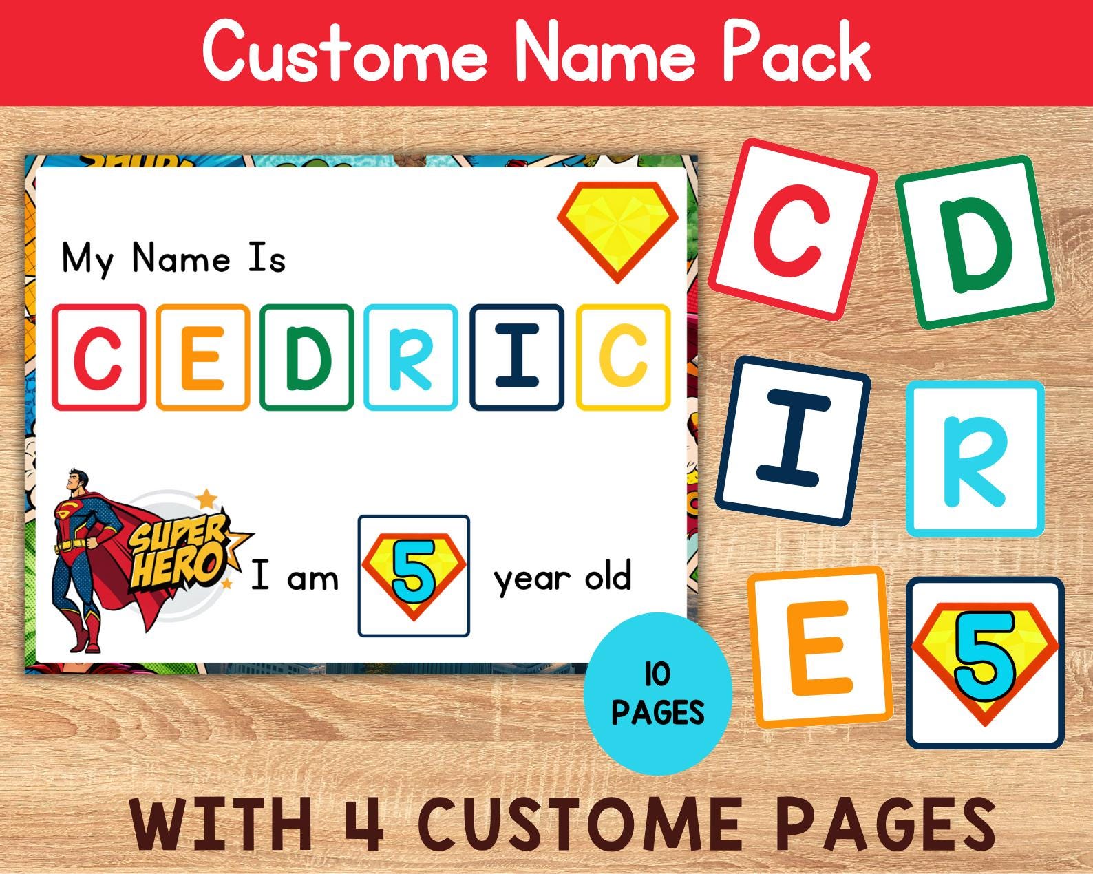 Printable Name Workbook Personalized Name Tracing and Writing Practice ...