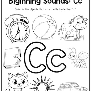 Alphabet Beginning Sounds Coloring Pages Beginning Sounds Worksheets ...