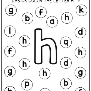 26 Printable Alphabet Lowercase Dab It Worksheets. Preschool-kdg ...
