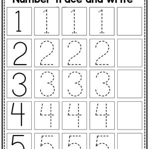 Numbers 1-20 Trace, Count, and Color Worksheets Preschool Numbers ...