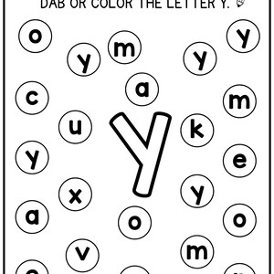 26 Printable Alphabet Lowercase Dab It Worksheets. Preschool-kdg ...