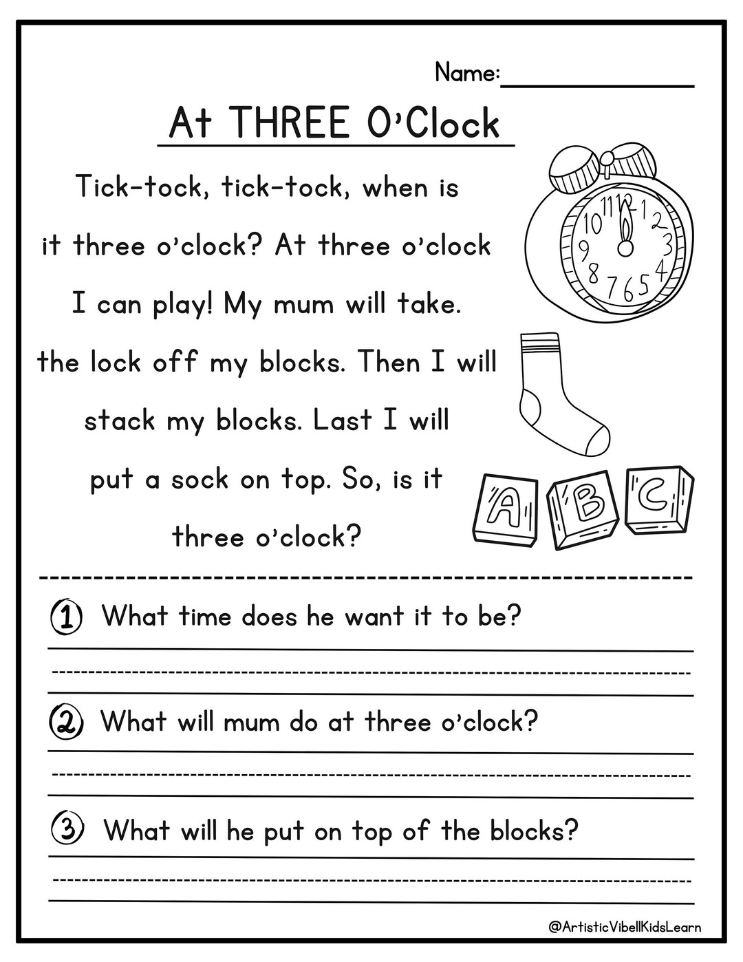 50 Kindergarten 1st Grade Reading Comprehension Passages Worksheets ...