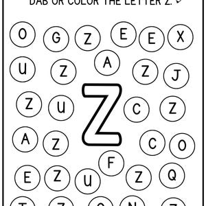 26 Printable Alphabet Uppercase Dab It Worksheets. Preschool-kdg ...