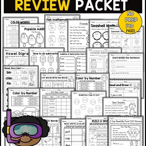 First Grade Summer Review Worksheets Teacher Resources Worksheet Math ...