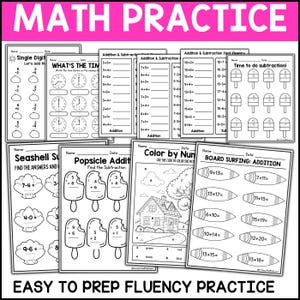 55 Kindergarten - Summer Review - Worksheets - Printable - Homeschool ...