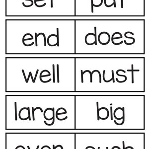 100 Printable Fry's Second Hundred Sight Word Flashcards. 1st -2-3 ...