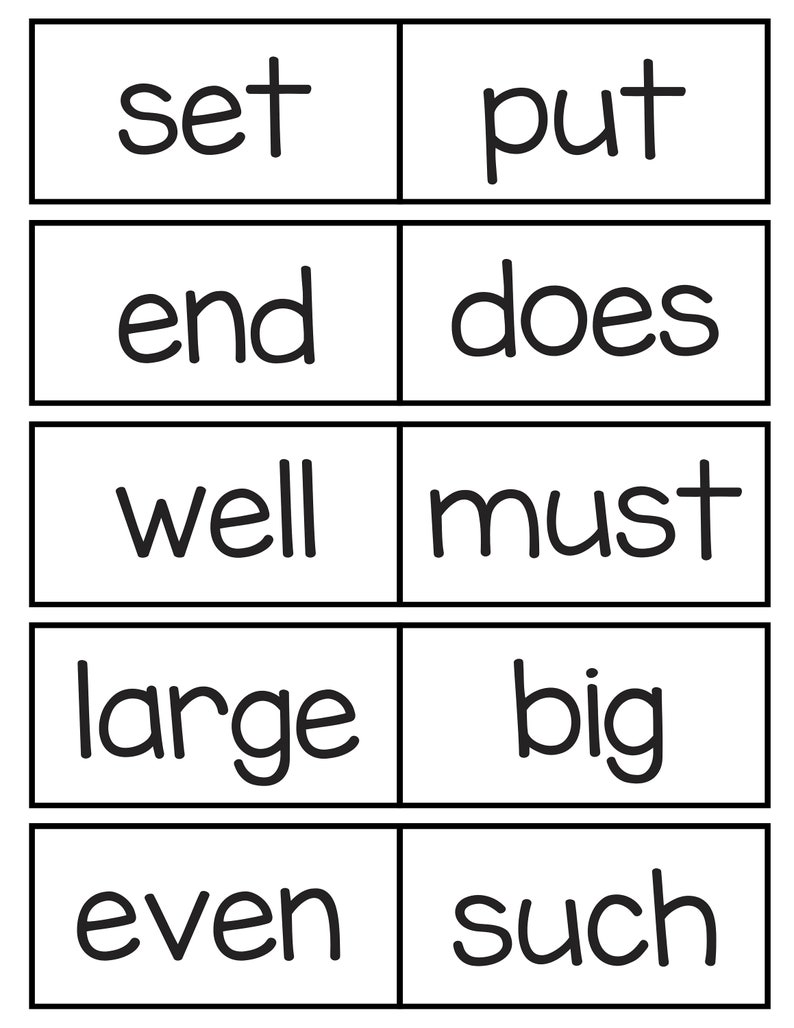 100 Printable Fry's Second Hundred Sight Word Flashcards. 1st 2-3 Grade ...