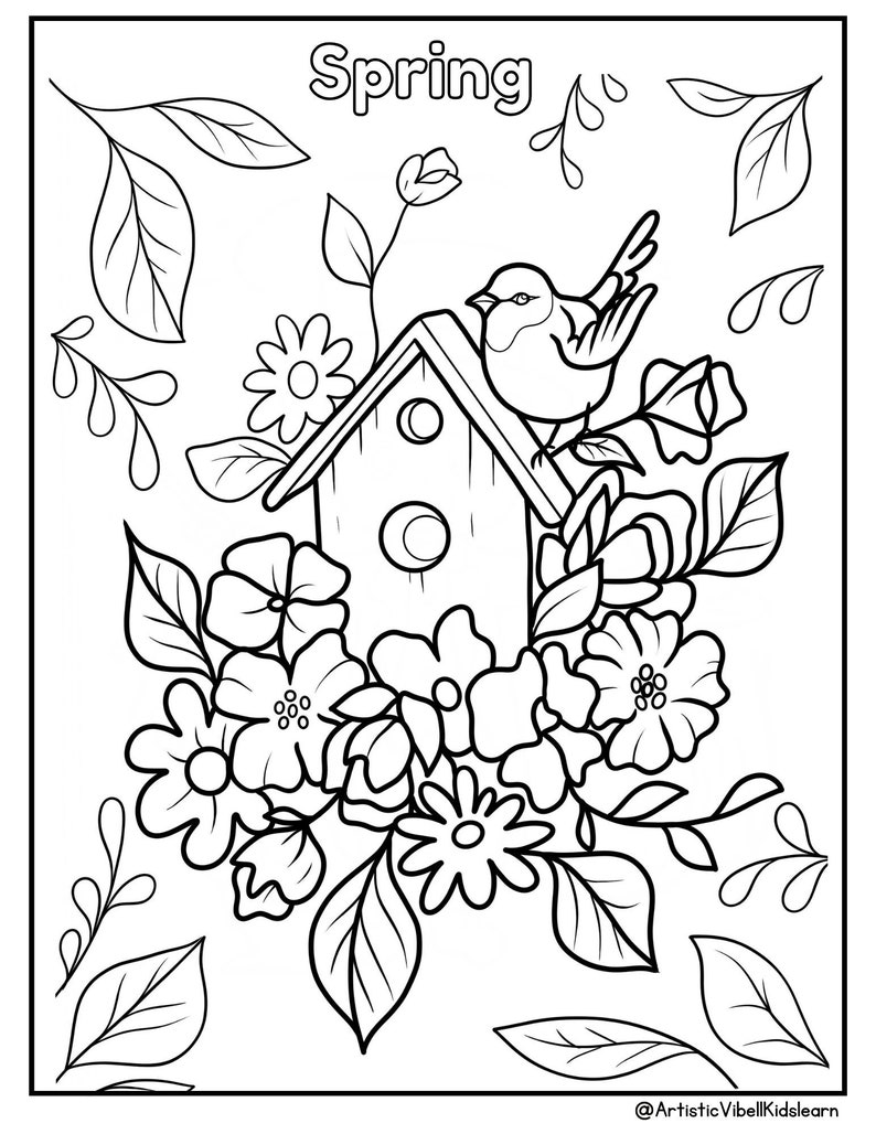 Kindergarten Spring Coloring Pages Coloring Book With Animal Pages ...