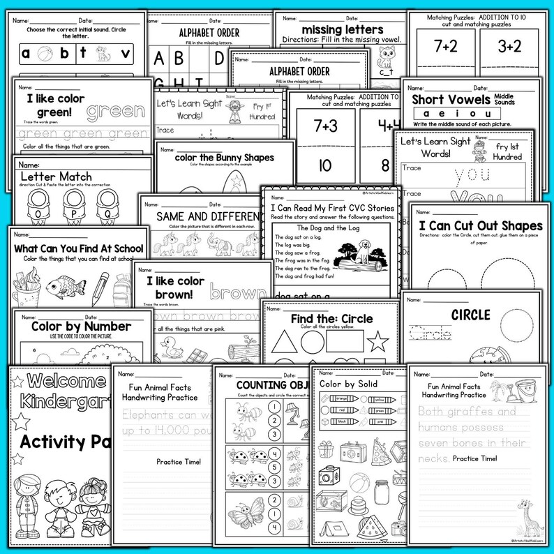 First Grade Worksheets Printable Math Worksheet - Literacy Activities ...