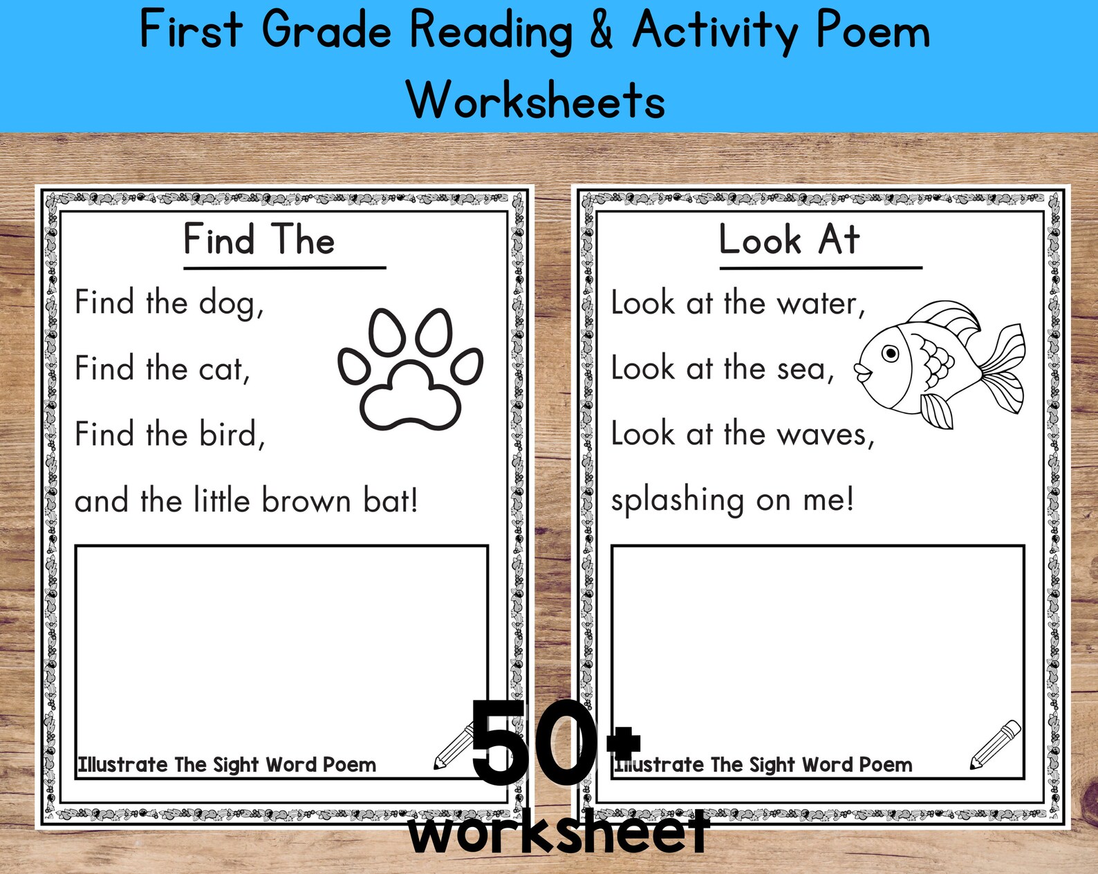 Sight Word Poems 50 Printable Fry's Sight Word Pages Reading Sentences ...
