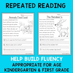 January Reading Comprehension Passages Kindergarten 1st Grade ...